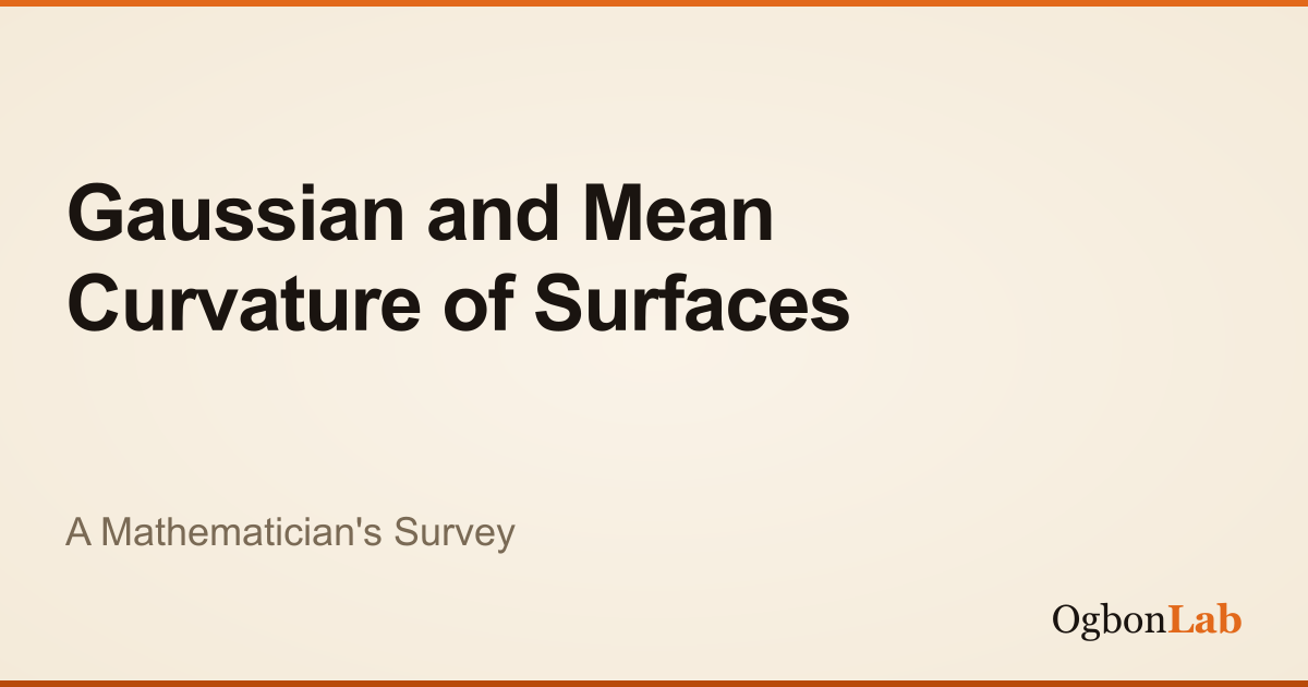 Gaussian and Mean Curvature of Surfaces | Interactive A Mathematician's ...